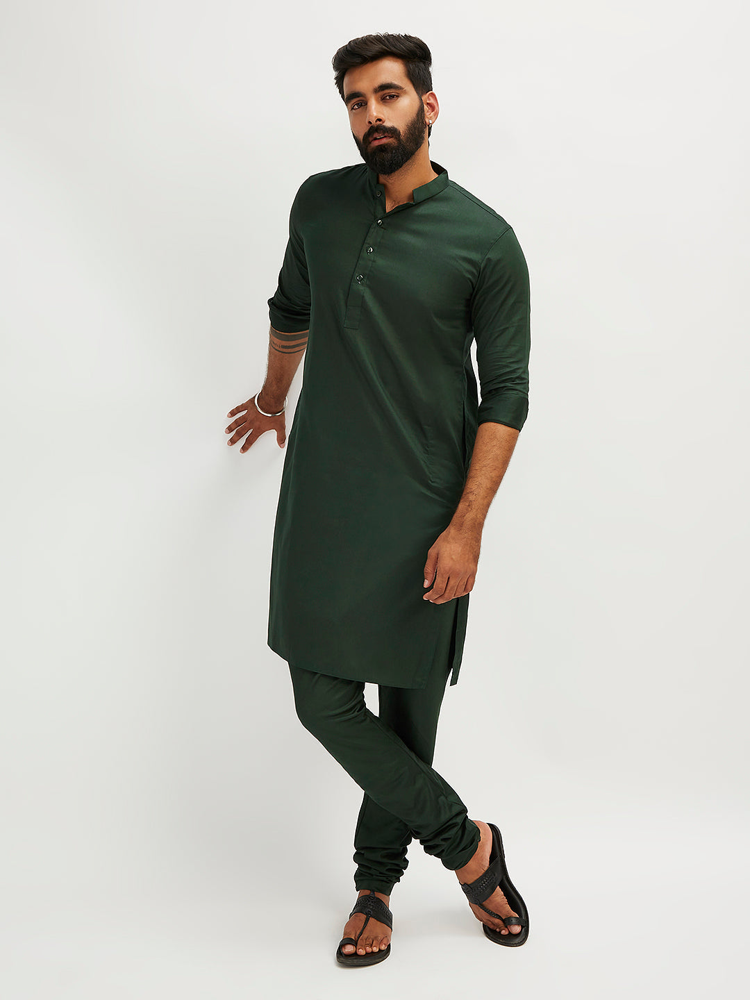 Modern Pathani Kurta Pyjama Set for Men | Sarvati – House of Sarvatii LLC